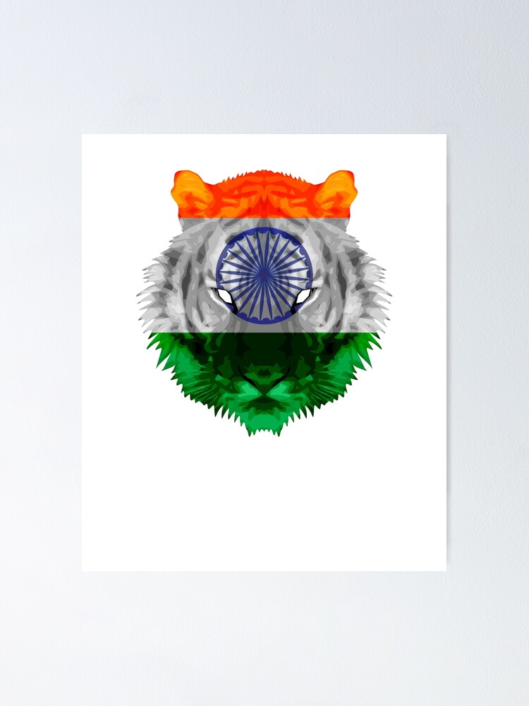 "India Flag Tiger" Poster for Sale by Domestic8edApe | Redbubble