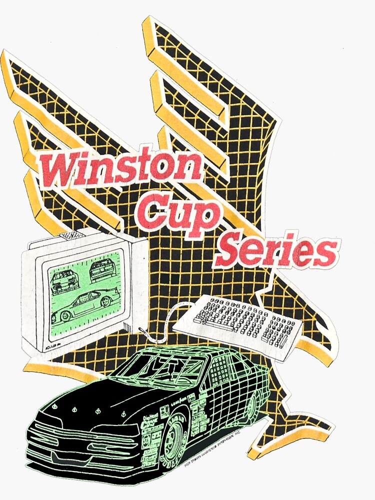 "Winston Cup NASCAR Vintage" Sticker by MainEventMedia | Redbubble