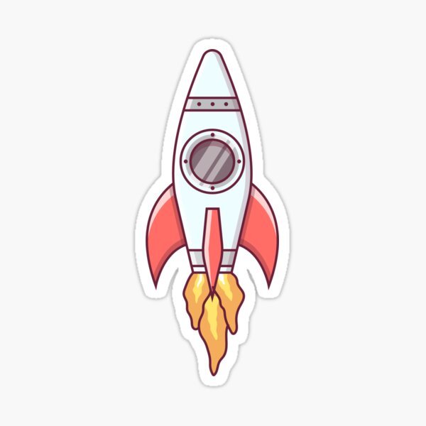 "Rocket Ship" Sticker by Pasta-Nick | Redbubble
