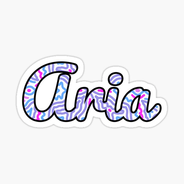 "Aria Handwritten Name" Sticker for Sale by inknames | Redbubble