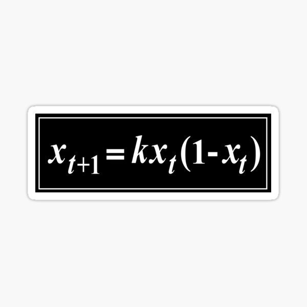 "Chaos Theory Math Equation Sticker" Sticker by MikePrittie | Redbubble