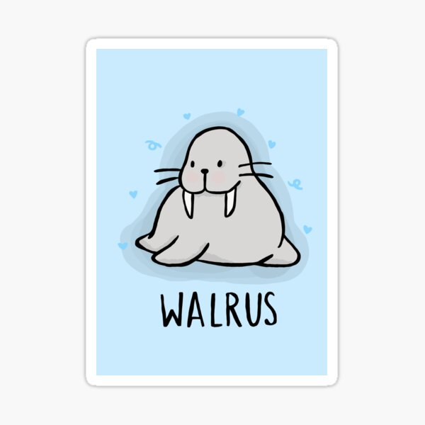 "walrus sticker" Sticker for Sale by abidarroch | Redbubble