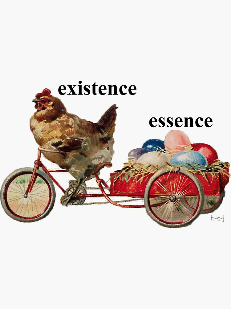 Sticker « l'existence précède l'essence », par h-c-j | Redbubble