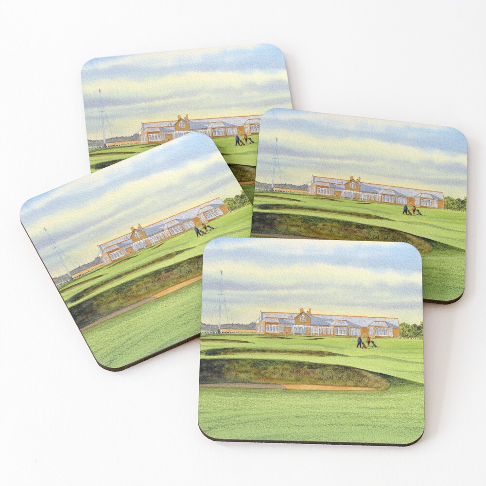 "Royal Troon Golf Course 18th And Clubhouse" Coasters (Set of 4) by ...