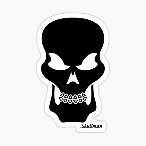 "Black Skull" Sticker by theSkullman | Redbubble