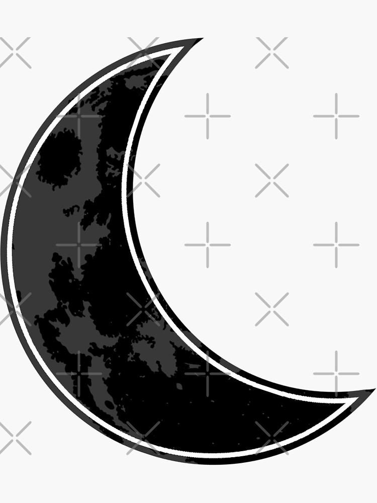 "Crescent Moon ~ Goth Basics " Sticker by FeralFuture | Redbubble