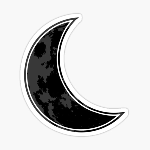 "Crescent Moon ~ Goth Basics " Sticker by FeralFuture | Redbubble