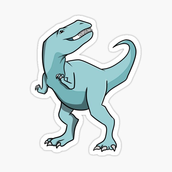 "T Rex blue ( light)" Sticker by Camfi | Redbubble