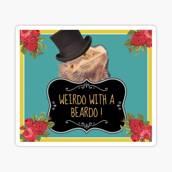 "Mr. Beardo " Sticker by heather1975 | Redbubble