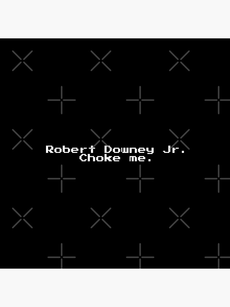 "Robert Downey Jr. Choke me." Sticker for Sale by kittenboys2 | Redbubble