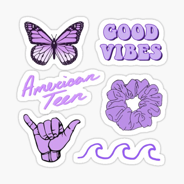 "Purple sticker pack" Sticker by stickerdesignss | Redbubble