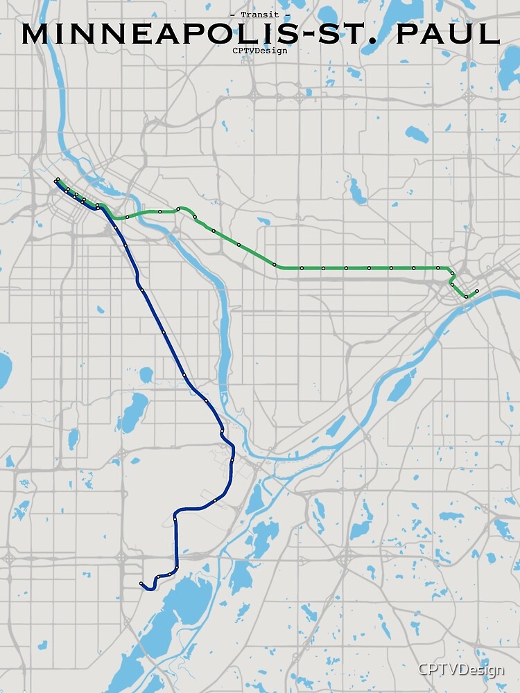 "Minneapolis-St. Paul Transit Map" Poster by CPTVDesign | Redbubble