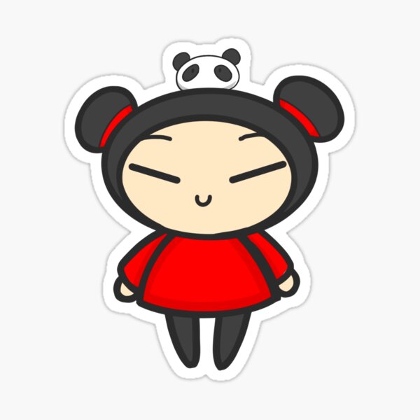 "Pucca with a Panda" Sticker for Sale by aishiiart | Redbubble
