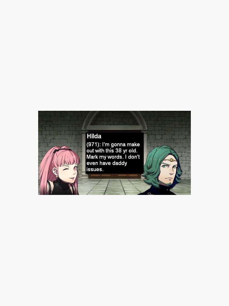 Fire Emblem Hilda And Seteth Funny Meme Sticker For Sale By Ushka Redbubble
