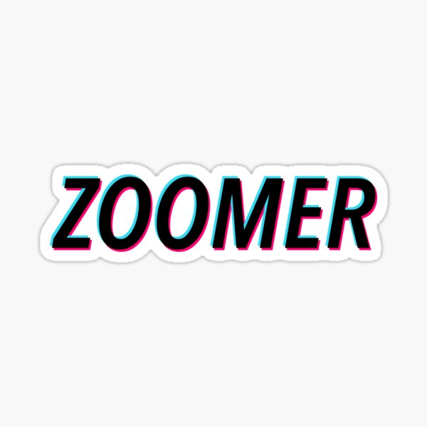 "3D Zoomer (black)" Sticker by cxcdff | Redbubble