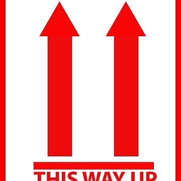 "This Way Up" Sticker for Sale by BenHaiqal | Redbubble