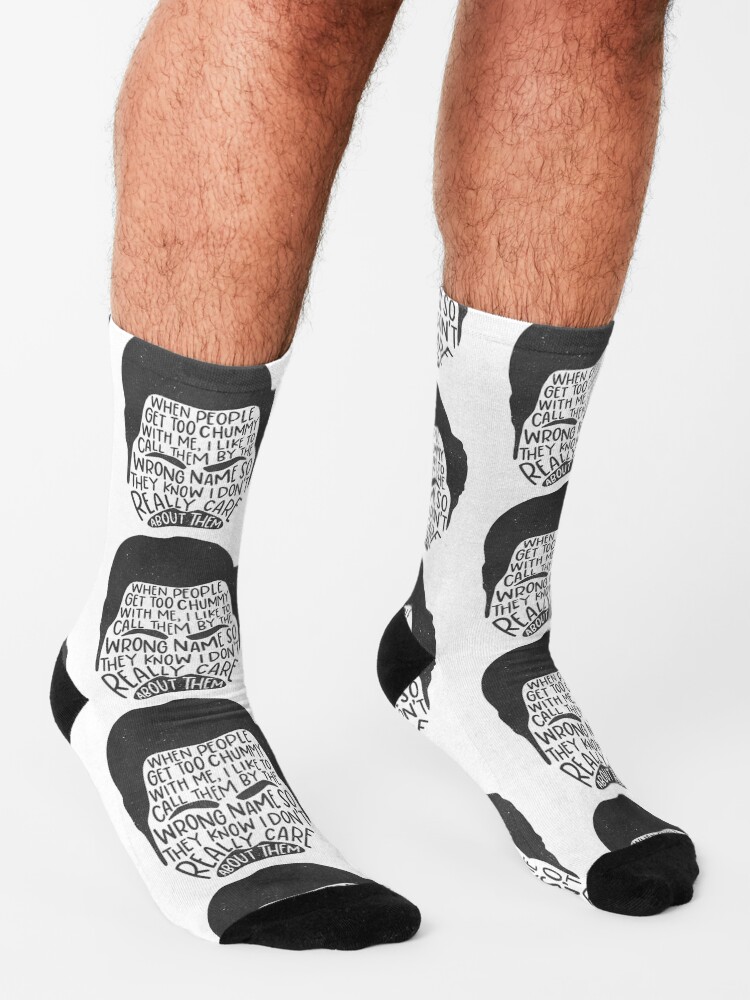 "Ron Swanson Wrong Name" Socks for Sale by laurenhazay | Redbubble
