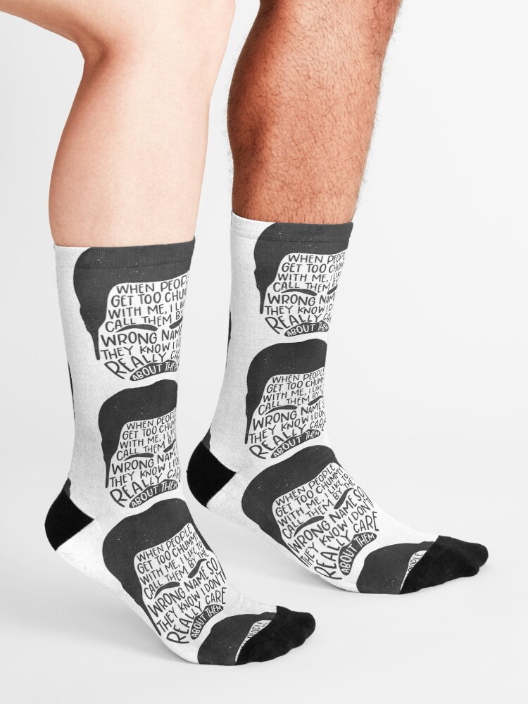 "Ron Swanson Wrong Name" Socks by laurenhazay | Redbubble