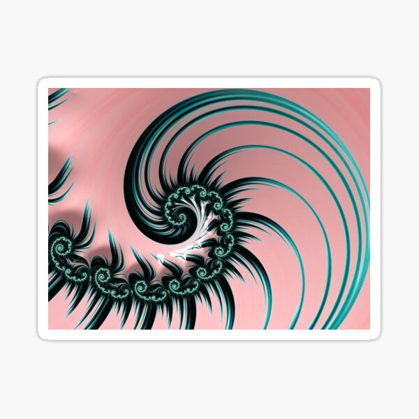 "Pink Painted Spiral" Sticker for Sale by fineart2017 | Redbubble