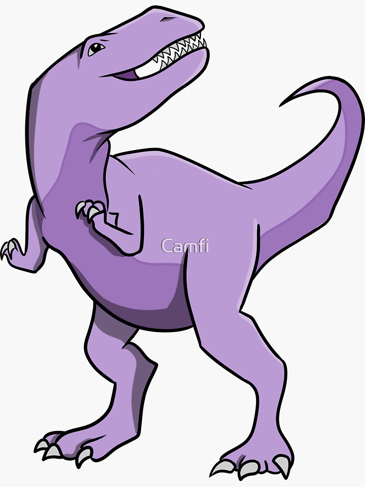 "T Rex purple" Sticker for Sale by Camfi | Redbubble
