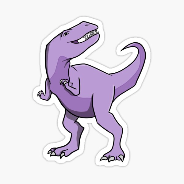 "T Rex purple" Sticker for Sale by Camfi | Redbubble