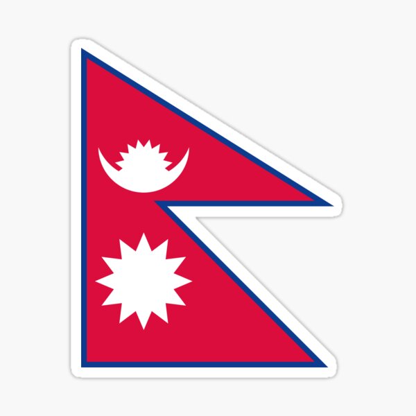 "Nepal flag" Sticker for Sale by Shorlick | Redbubble