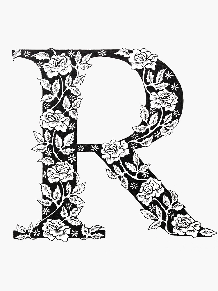 " Decorative Letter R" Sticker by DecorativeD | Redbubble
