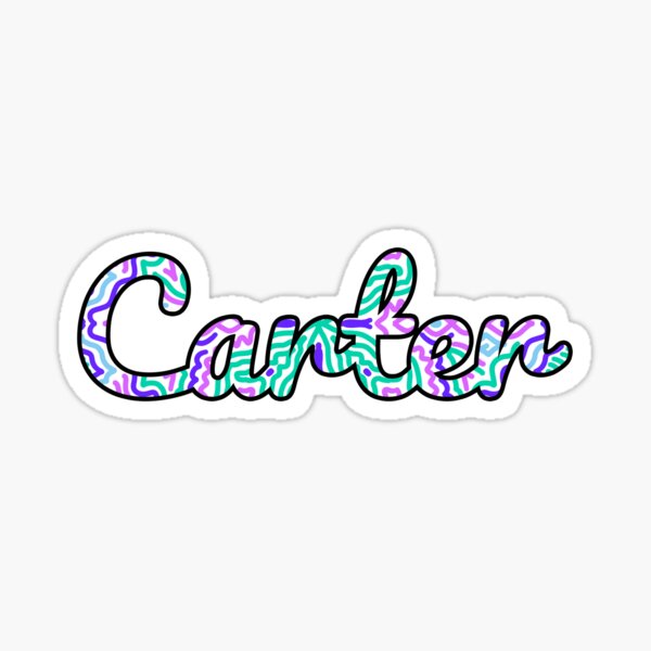 "Carter Handwritten Name" Sticker for Sale by inknames | Redbubble