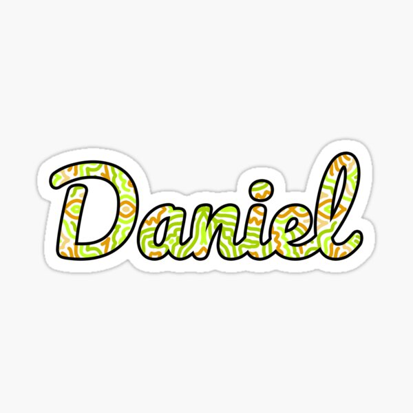 Pegatina «Nombre manuscrito de Daniel» de inknames | Redbubble