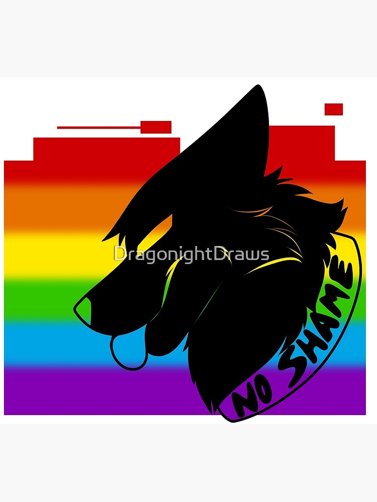 "Furry Pride side view dog canine lgbt gay" Poster for Sale by ...