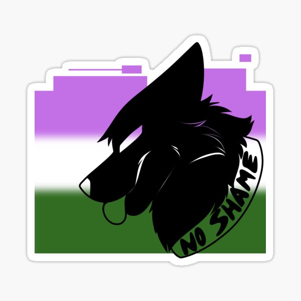 "Furry Pride side view dog canine lgbt genderqueer" Sticker for Sale by ...