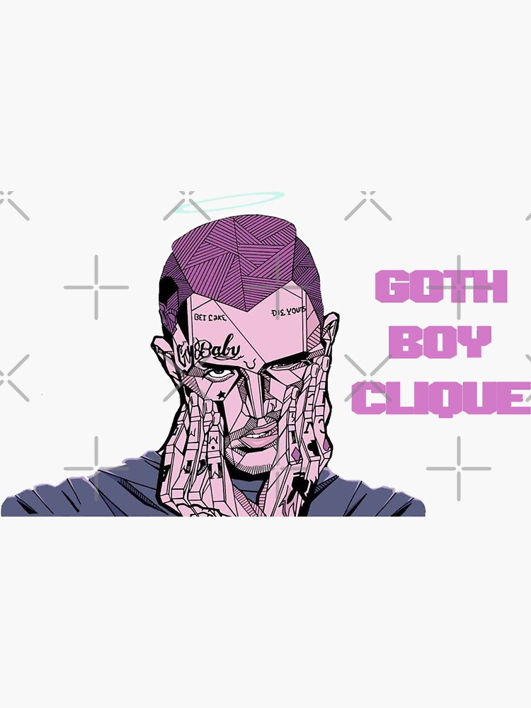 "lil peep - goth boy clique" Sticker by apstarz | Redbubble