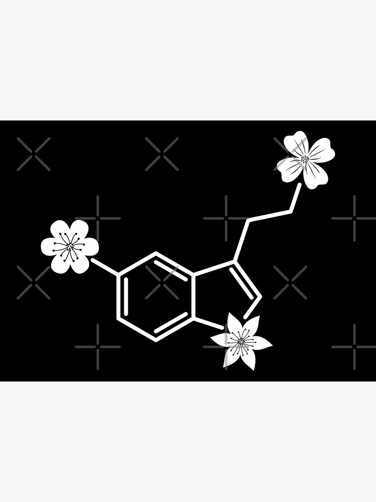 "Floral Serotonin Molecule Chemistry Design" Poster for Sale by ...