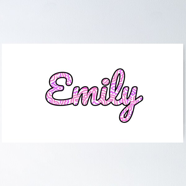 "Emily Handwritten Name" Poster for Sale by inknames | Redbubble