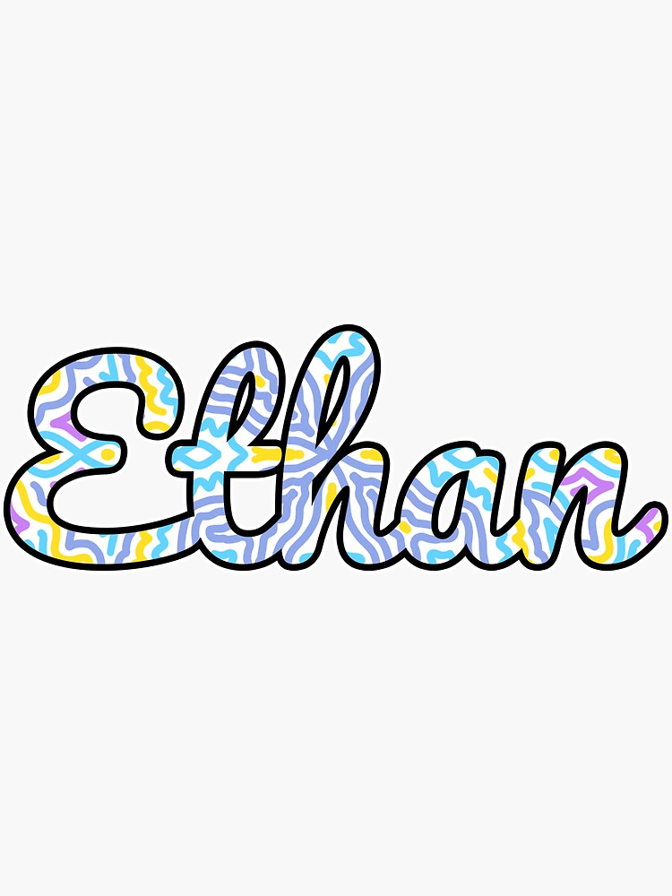 "Ethan Handwritten Name" Sticker by inknames | Redbubble