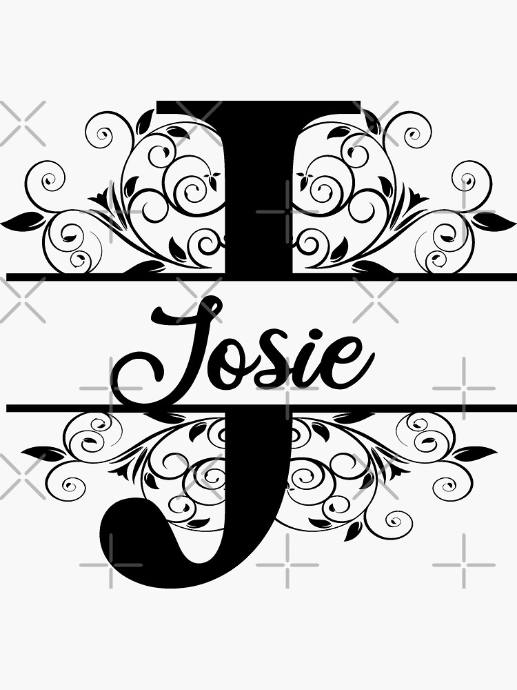 "Personalized Name Monogram J - Josie - Letter J" Sticker for Sale by ...
