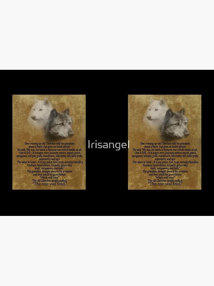 "The Two wolves, Cherokee proverb" Hardcover Journal for Sale by ...