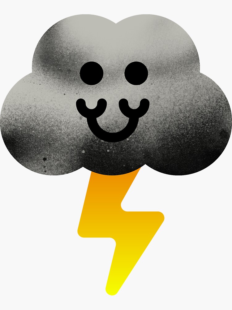 "Storm emoji " Sticker by Pavle-is-taken | Redbubble