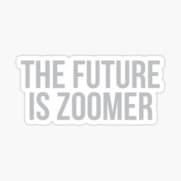 "The Future Is Zoomer " Sticker by DIRTYDUNNZ | Redbubble