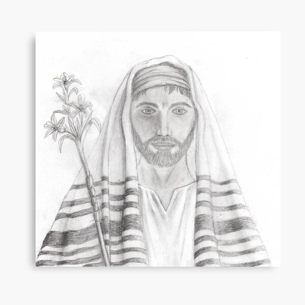 "St. Joseph Drawing" Canvas Print for Sale by cintyart | Redbubble