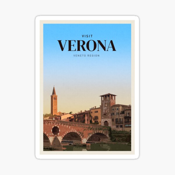 "Visit Verona " Sticker by CallumGardiner | Redbubble