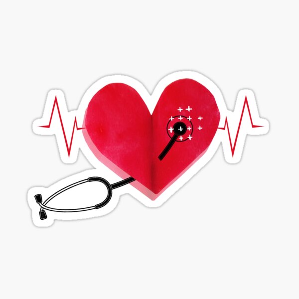 "Heart and stethoscope" Sticker by aftat | Redbubble