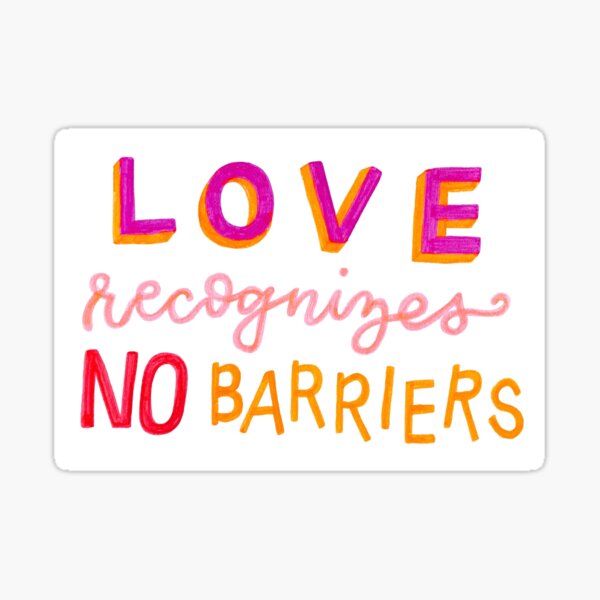 "Love without barriers" Sticker for Sale by isillustrated | Redbubble