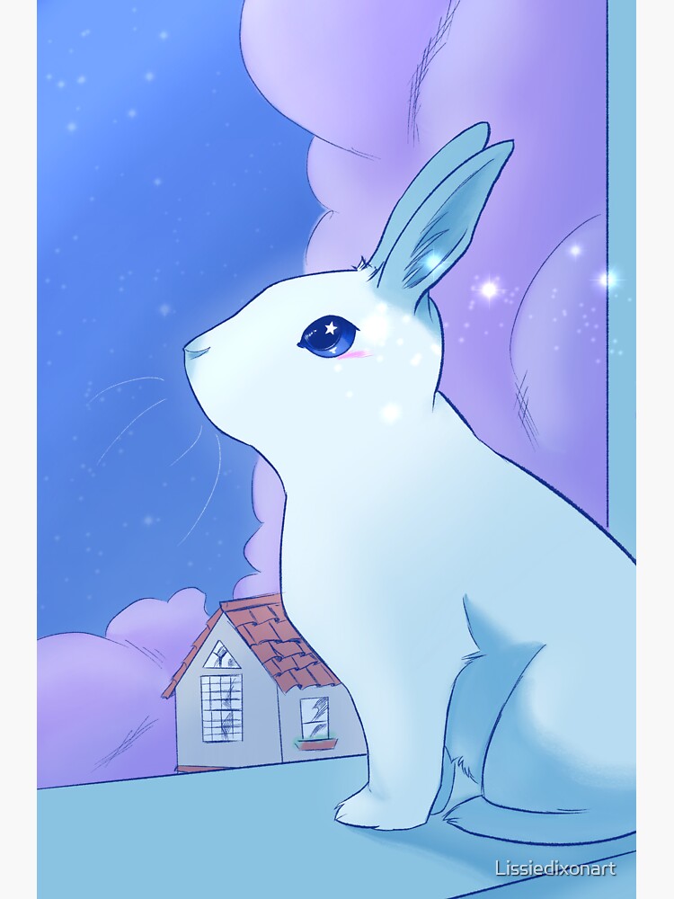 "Lunar The Moon Rabbit Moon Sparkles" Sticker for Sale by ...