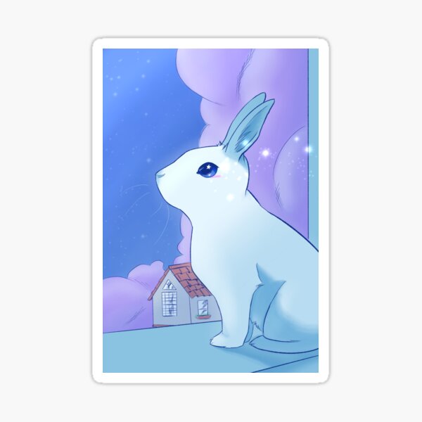 "Lunar The Moon Rabbit Moon Sparkles" Sticker for Sale by ...
