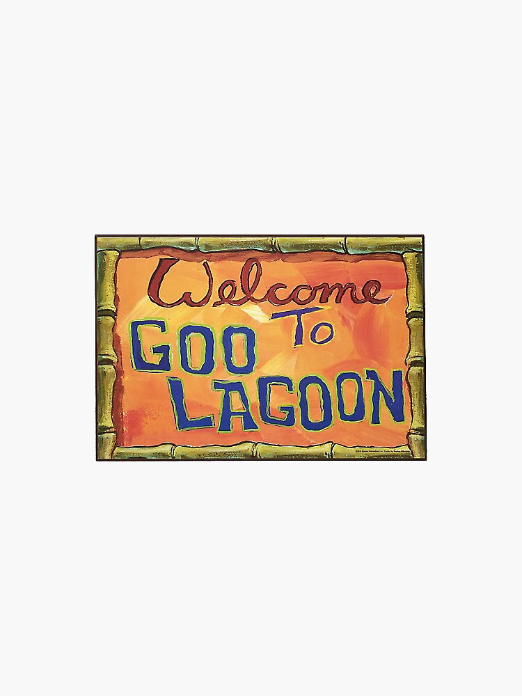 "Spongebob Squarepants Goo Lagoon Sign" Sticker by olivia383 | Redbubble