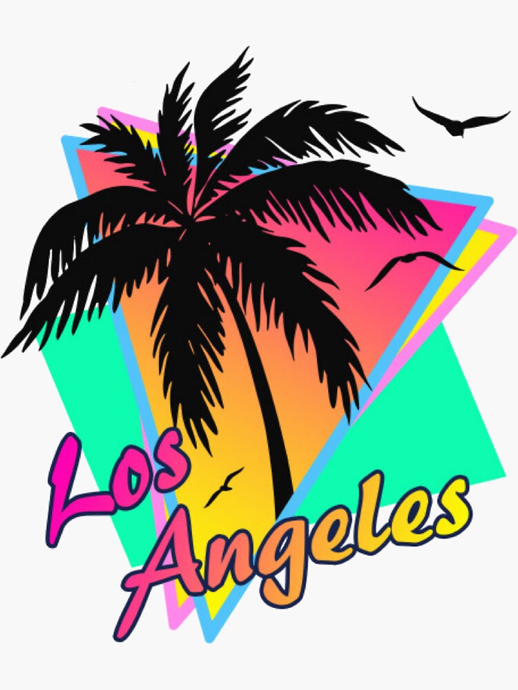 "Los Angeles" Sticker for Sale by maddiesartworks | Redbubble