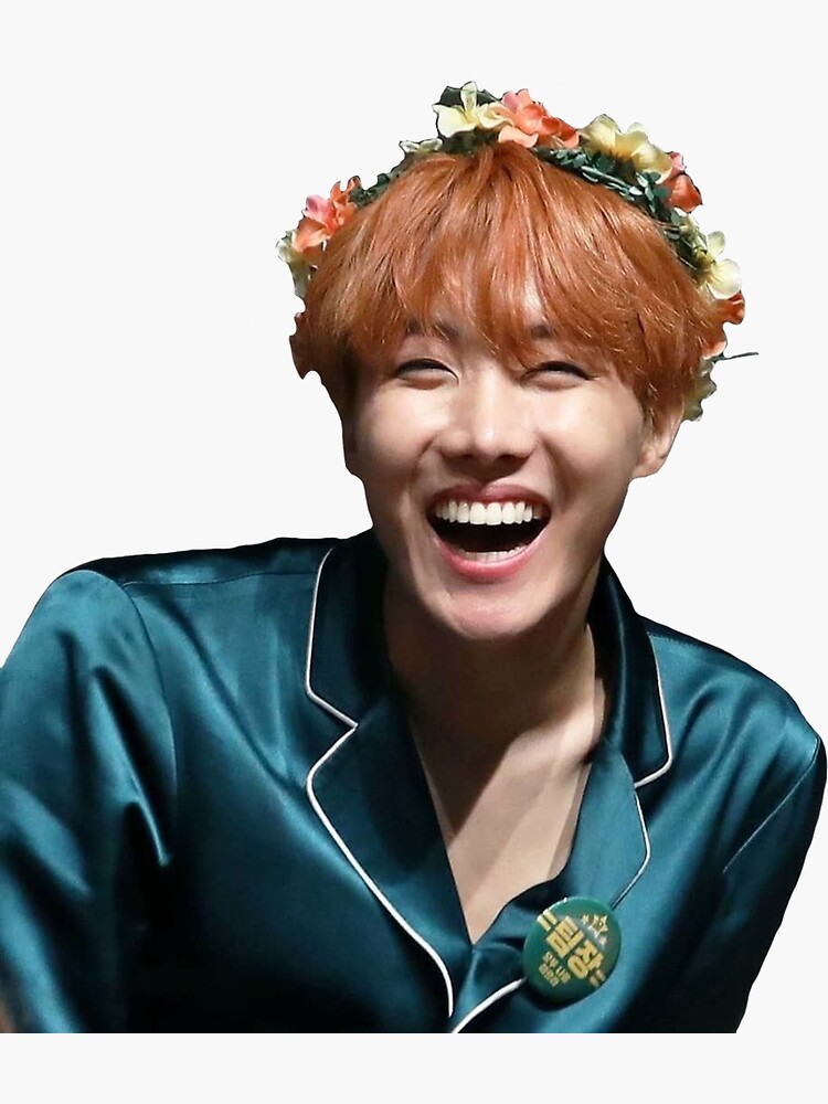 "BTS J-Hope Flower Crown" Sticker by anyuna | Redbubble