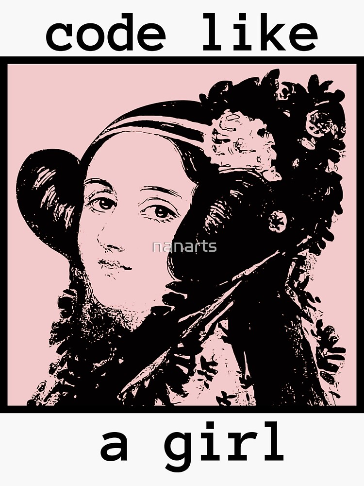"Programmer girl - Code like a girl - Ada Lovelace" Sticker for Sale by ...