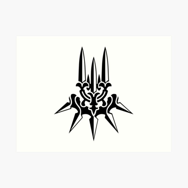"NieR: Automata - Yorha Symbol (black)" Art Print by ASTlogo | Redbubble